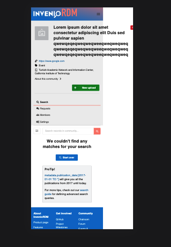 Community names with large words break the layout on mobile · Issue #1770 · inveniosoftware ...