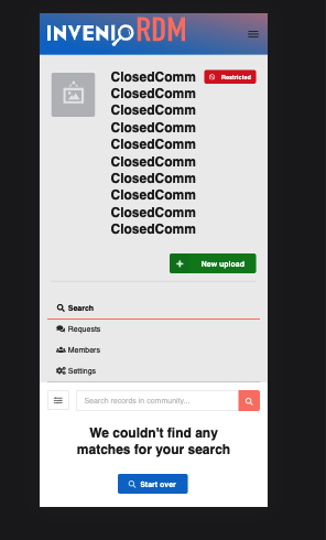 communities: add `restricted` label to the community header if the community is restricted ...