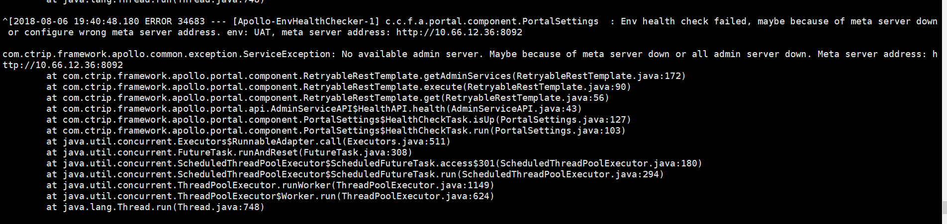 portal启动后持续报无法找到admin service的错 · Issue #1334 · apolloconfig/apollo ...