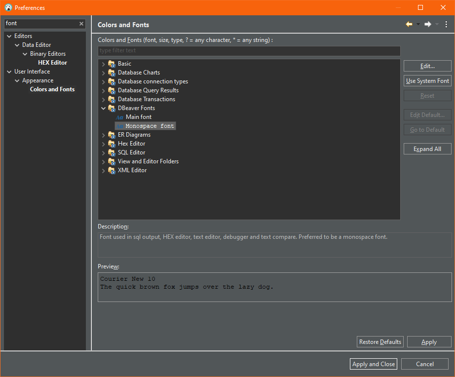 Trigger And Trigger Function Sources Display Using Wrong Font · Issue 19436 · Dbeaverdbeaver