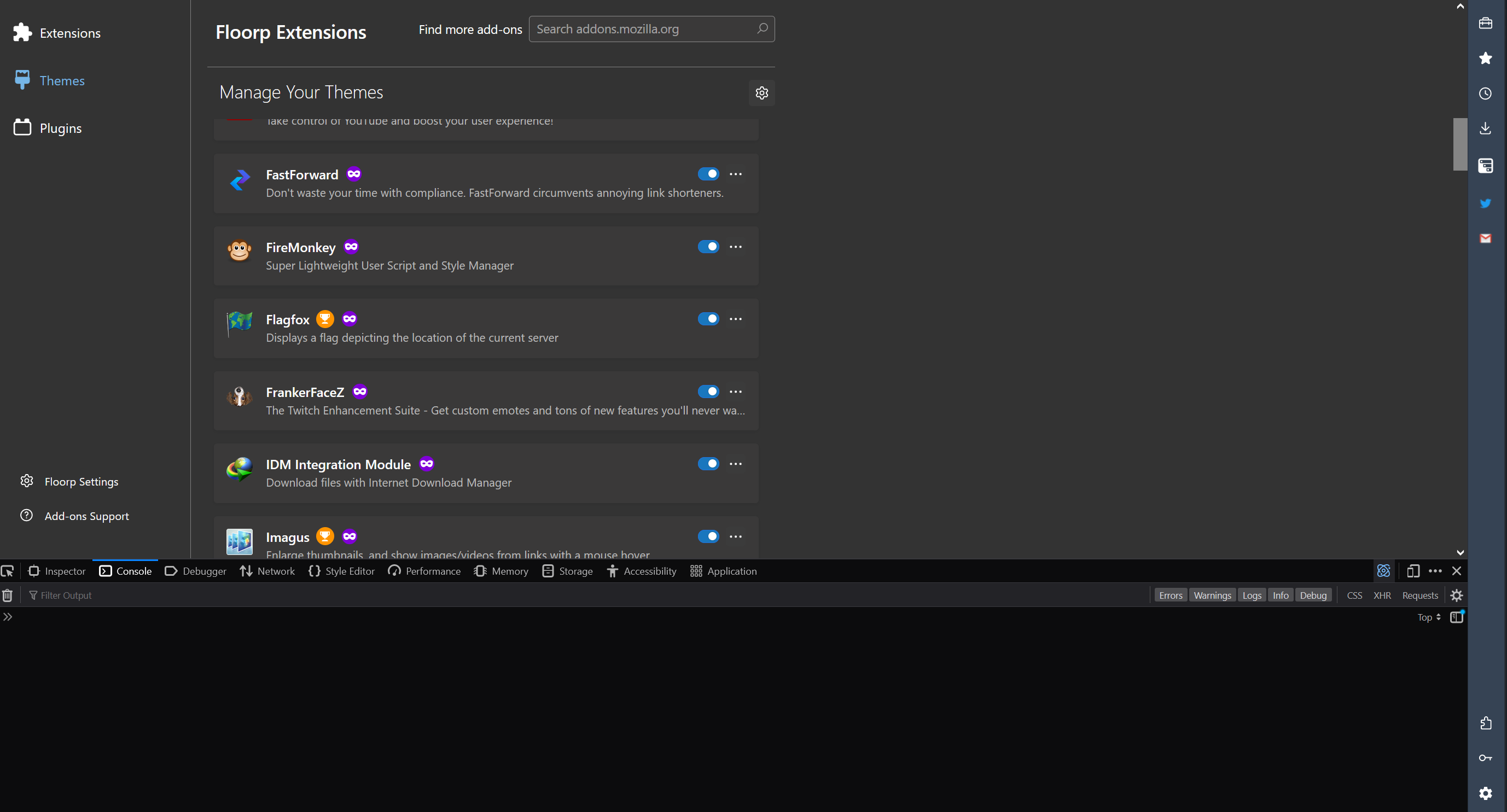 [Bug] Theme menu just shows extensions. · Issue #124 · Floorp-Projects/Floorp · GitHub