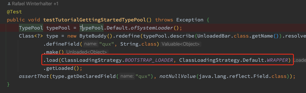 The example in "Working with unloaded classes" is wrong. · Issue #1293 · raphw/byte-buddy · GitHub