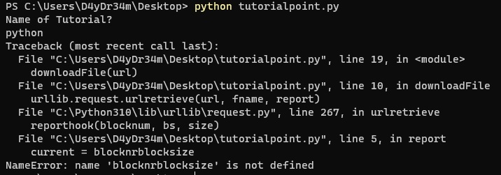 Error when after typing python · Issue #2 · manojitballav ...