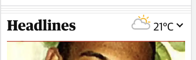 Collapsible weather widget on Mobile displays · Issue #8181 · guardian/dotcom-rendering · GitHub