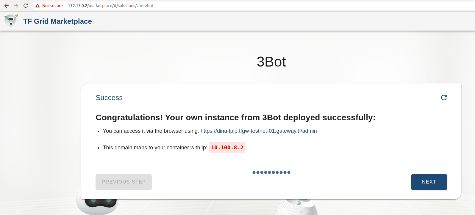 3Bot success message says "threebot instance" · Issue #689 · threefoldtech/js-sdk · GitHub