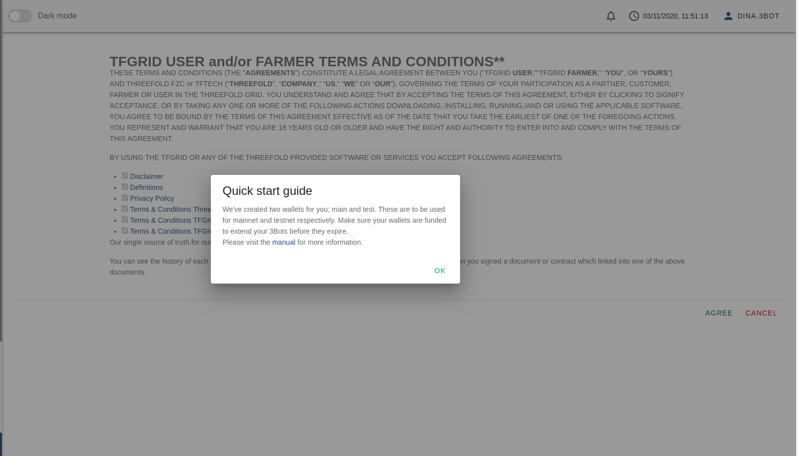 ux: 3bot deployer: update quickstart message · Issue #1499 · threefoldtech/js-sdk · GitHub