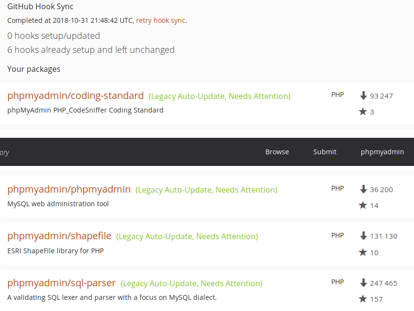 Github services deprecation · Issue #14287 · phpmyadmin/phpmyadmin · GitHub