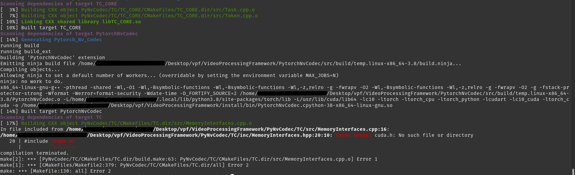 Cmake build failure on pop_OS · Issue #334 · NVIDIA/VideoProcessingFramework · GitHub