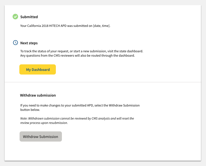 Build out the withdrawal experience · Issue #849 · Enterprise-CMCS/eAPD · GitHub