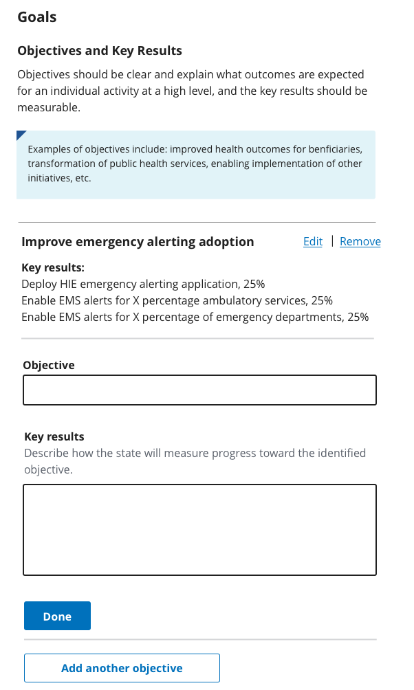 Convert Goals and Objectives Section to align with Objectives and Key Results · Issue #1819 ...