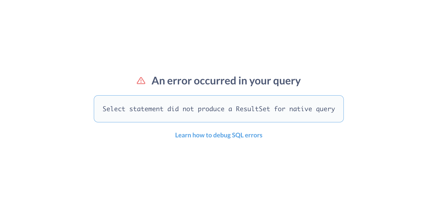 Error-like graphic appears despite successful DDL statement · Issue ...