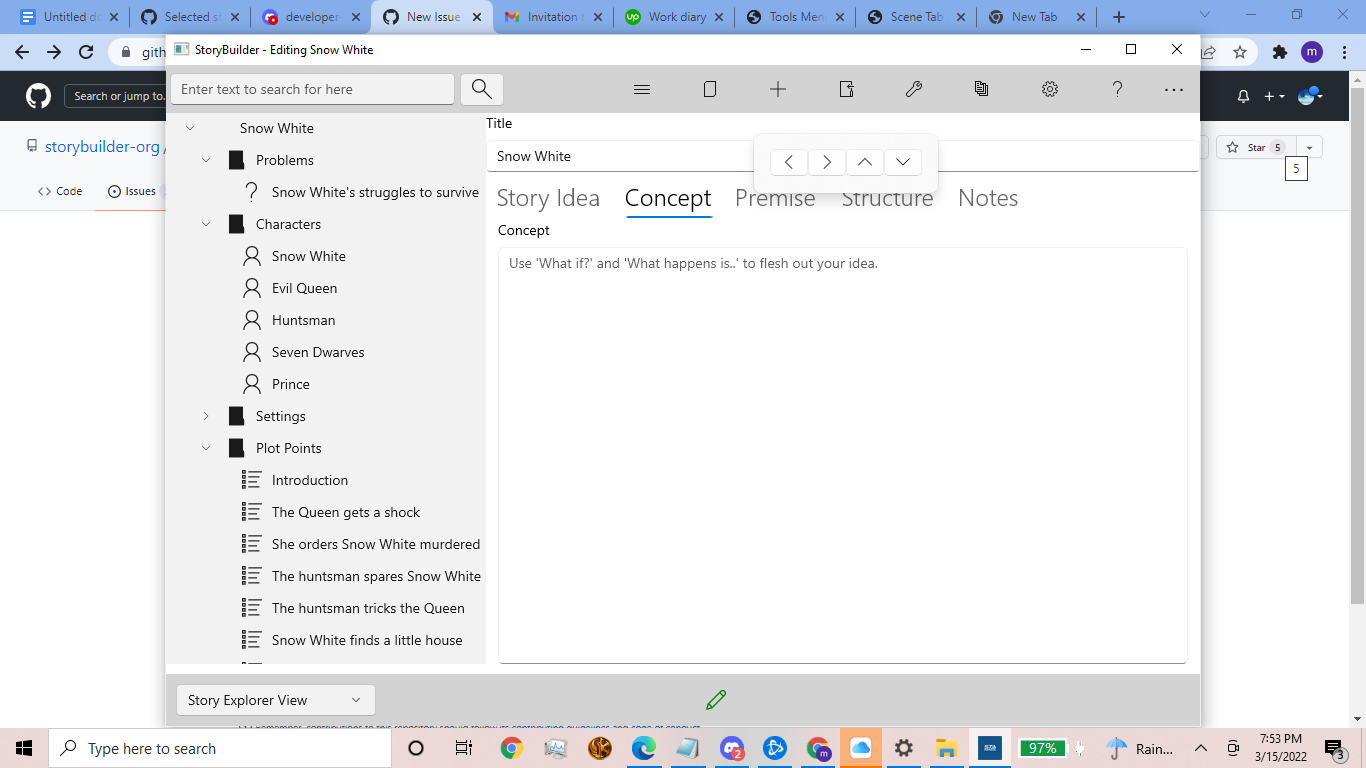 From Menu Bar, select Move story element - Causes crash · Issue #218 · storybuilder-org/StoryCAD ...