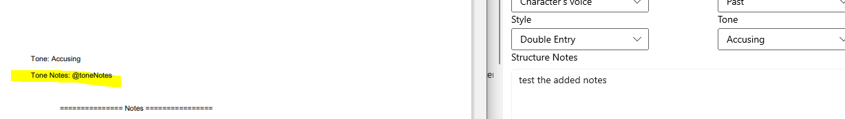 Reports: Structure> missing viewpoint characters name & text box label doesn't match on report ...