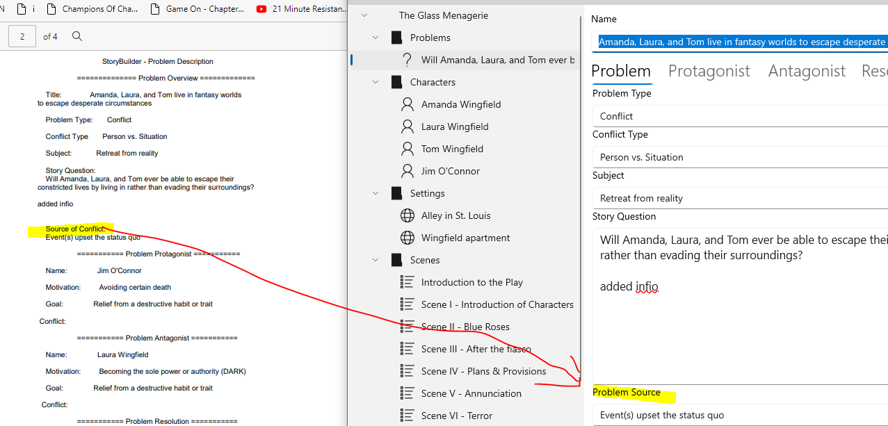 Differences on screen display and report display · Issue #331 · storybuilder-org/StoryCAD · GitHub