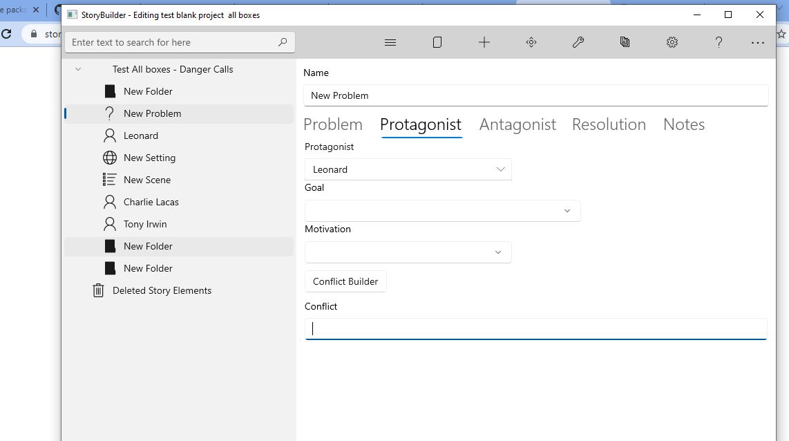 Protagonist Conflict text box needs to be expanded to mirror other text ...
