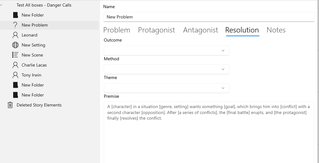 Protagonist Conflict text box needs to be expanded to mirror other text ...