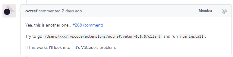 0610 Vue Language Server Failed To Start · Issue 212 · Vuejsvetur · Github
