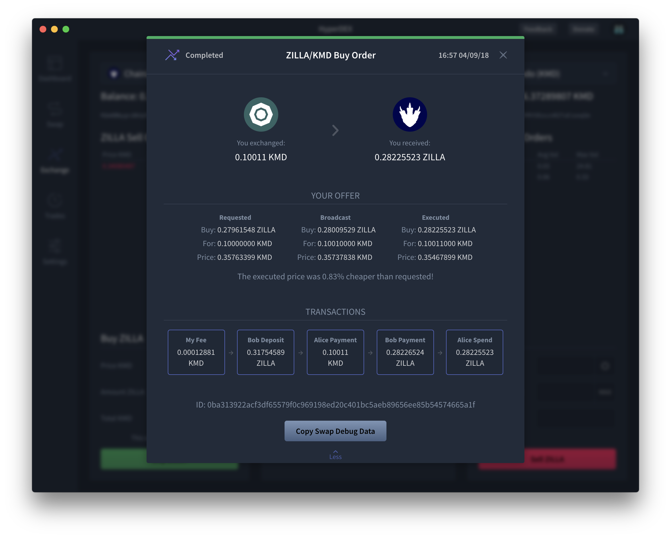 Swaps stuck 2/5 and 3/5 · Issue #498 · atomiclabs/hyperdex · GitHub