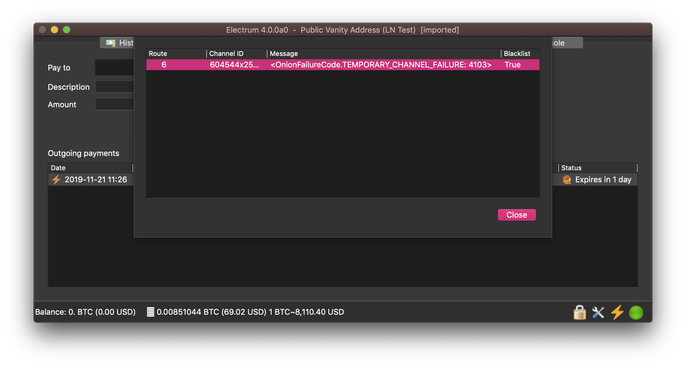 [Lightning] TEMPORARY_CHANNEL_FAILURE · Issue #5785 · spesmilo/electrum · GitHub