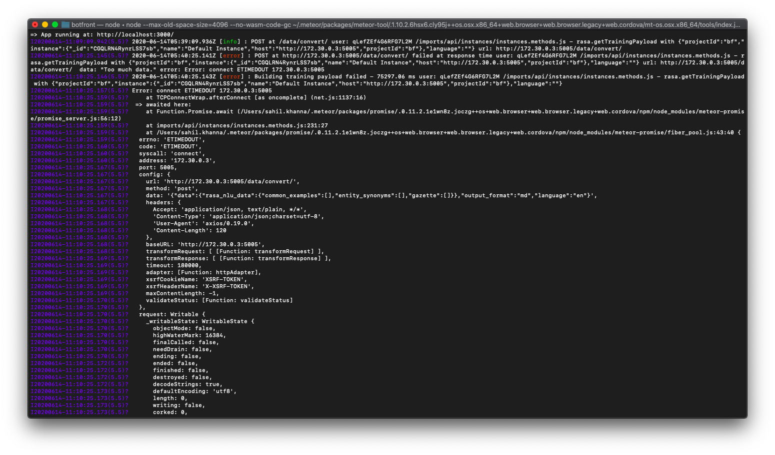 Development setup not working · Issue #632 · botfront/botfront · GitHub