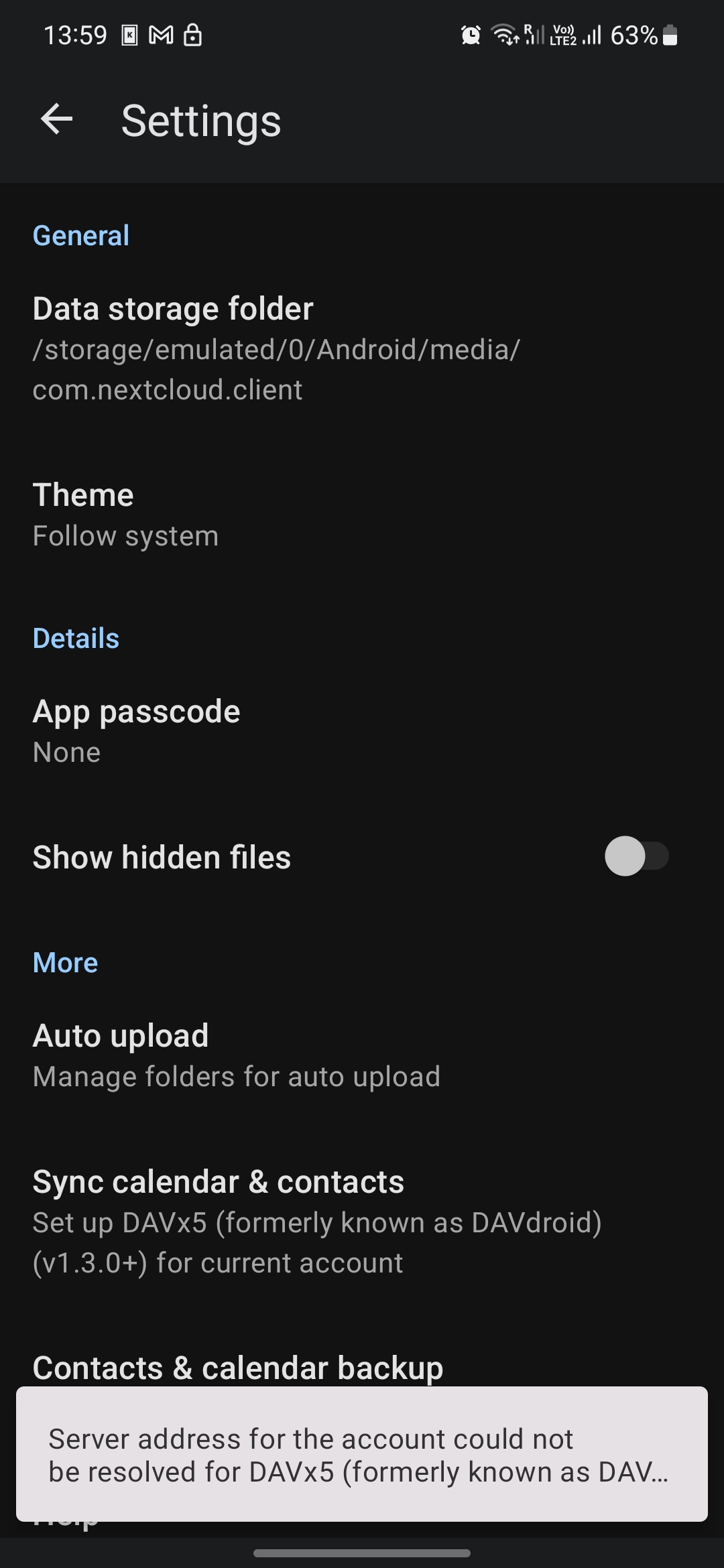 Sync Calendar & Contacts - Server address could not be resolved · Issue #11126 · nextcloud ...