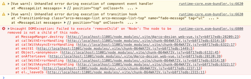 Multiple calls to Message at the same time result an error · Issue #657 · arco-design/arco ...