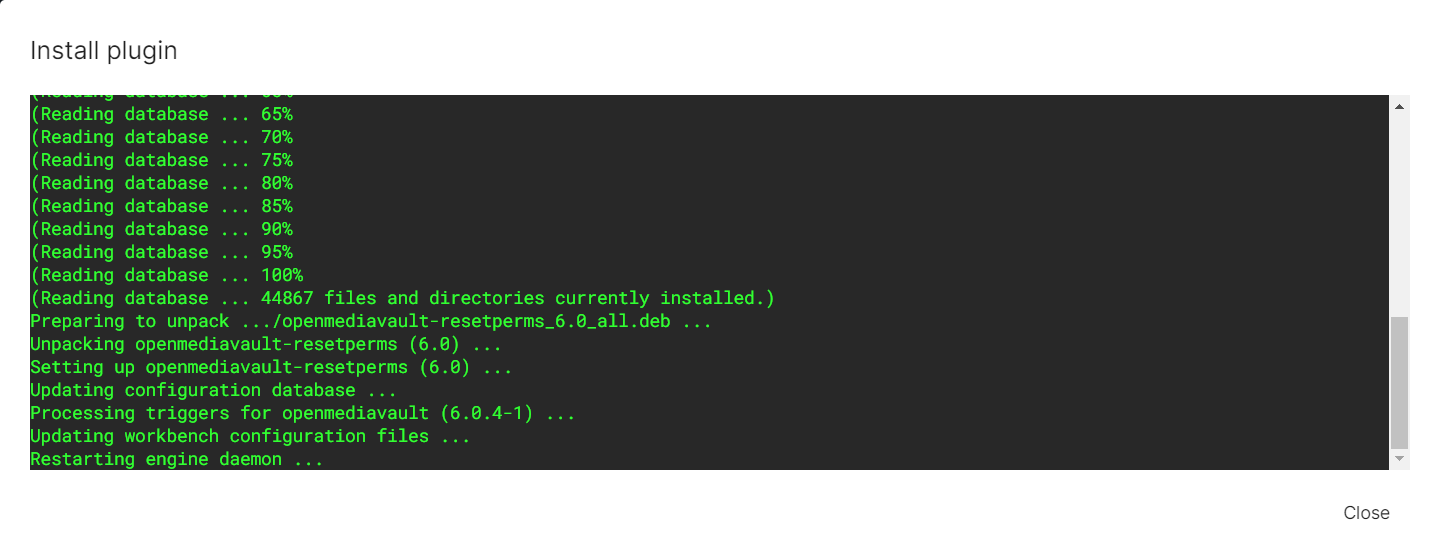 OMV6 - Receive a "Done" confirmation on script/command end. · Issue #1149 · openmediavault ...