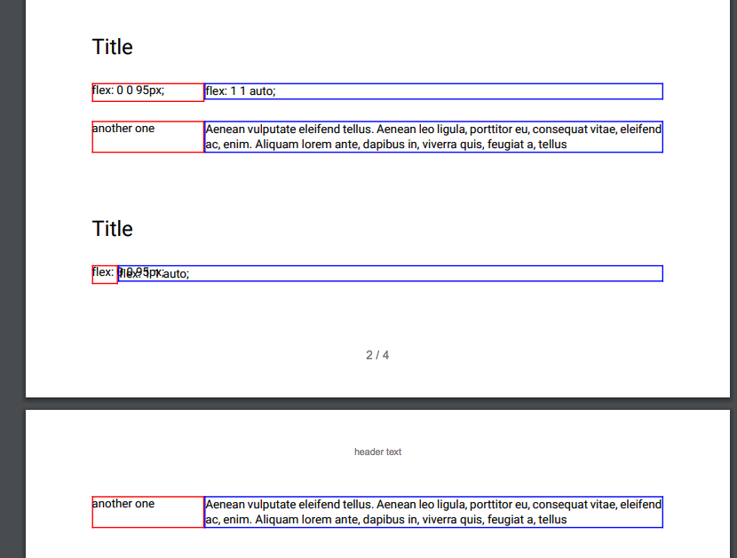 Flex-basis for View that spans across pages is ignored · Issue #362 · diegomura/react-pdf · GitHub