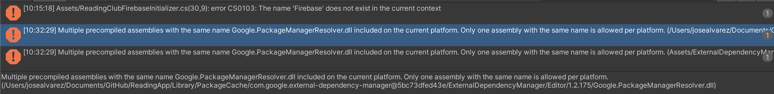 Too many conflicts between Firebase External Dependency Manager (1.2.175) and Facebook SDK (15.1 ...