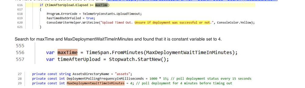 Upload Timed Out. Unsure if deployment was successful or not. · Issue #942 · Azure/static-web ...