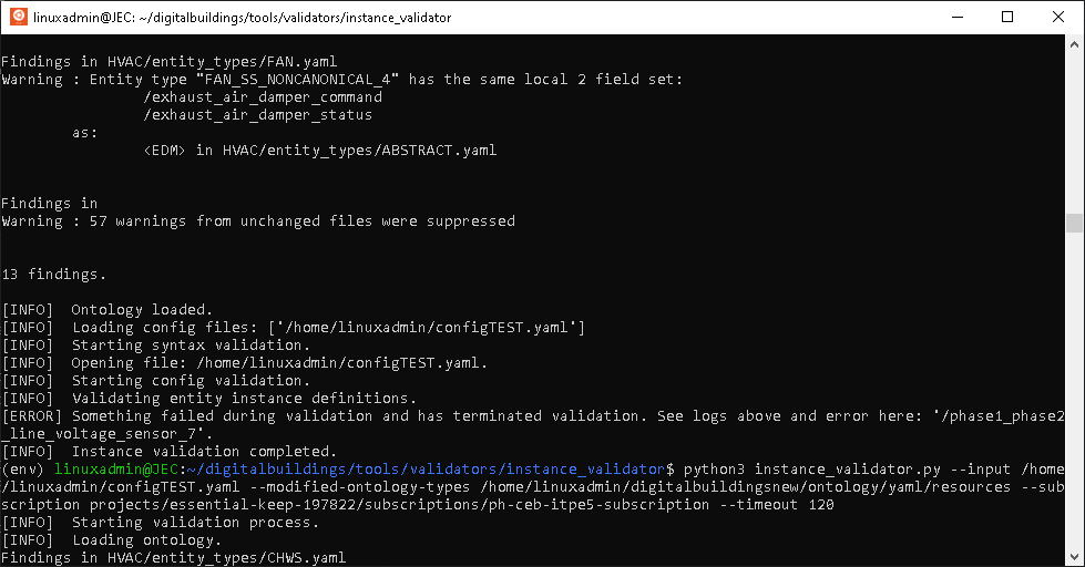Running DBO instance validation has error on all points declared as MISSING in translation ...