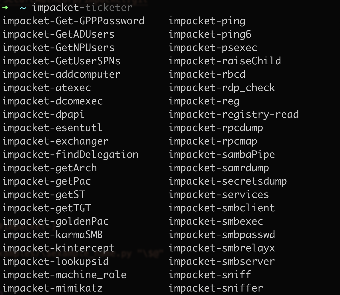 GitHub - r1is/impacket-macos: 在macOS上安装impacket工具包