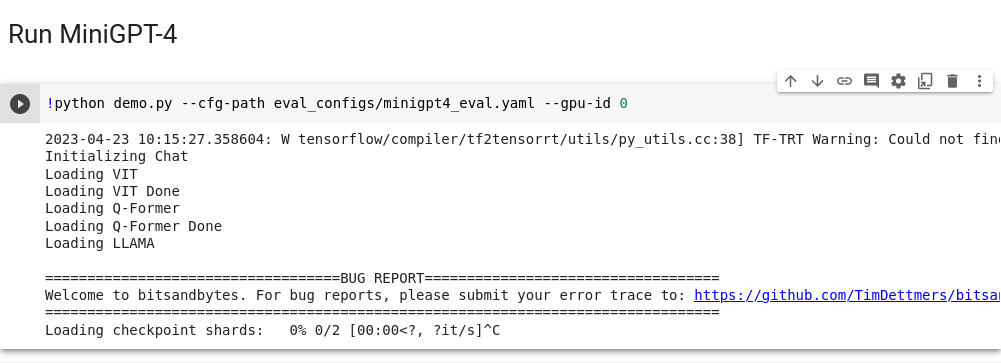 Error not load · Issue #127 · Vision-CAIR/MiniGPT-4 · GitHub