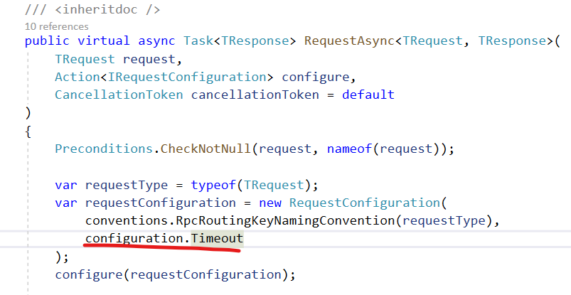 Question about ConnectionConfiguration.Timeout and RPC · Issue #1357 · EasyNetQ/EasyNetQ · GitHub