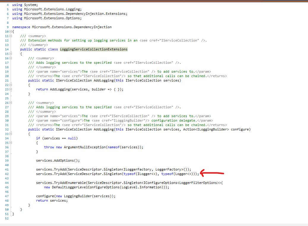 How to register Microsoft Logging support for EasyNetQ · EasyNetQ EasyNetQ · Discussion #1396 ...