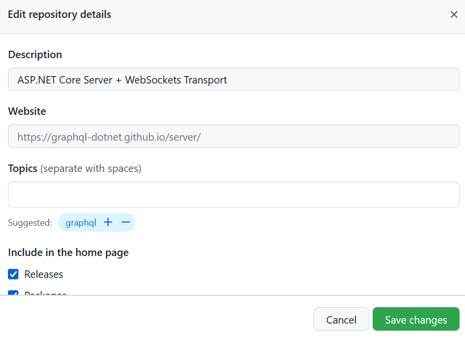 Change project description · Issue #859 · graphql-dotnet/server · GitHub