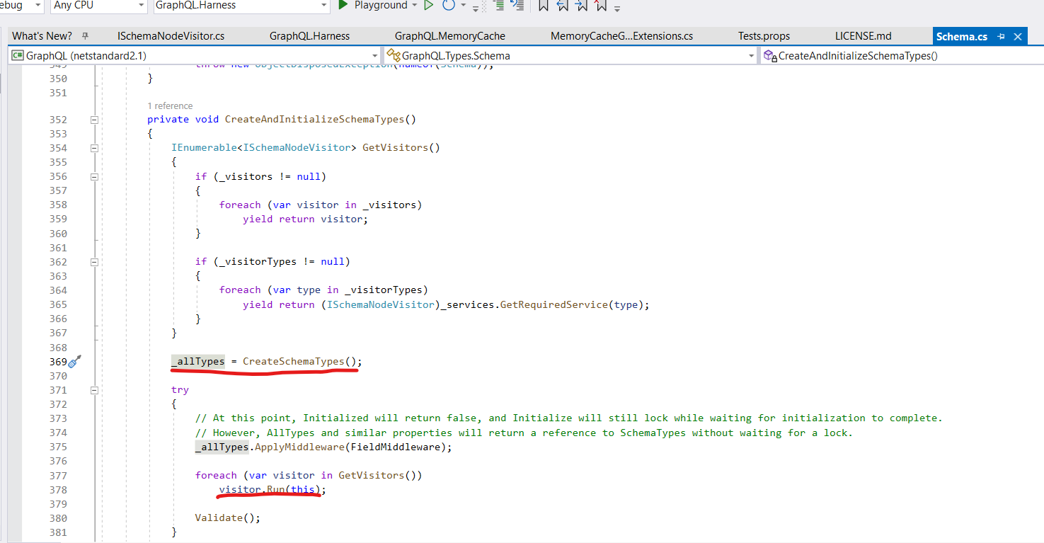 Debugger Initializes Schema · Issue 3338 · Graphql Dotnet Graphql Dotnet · Github