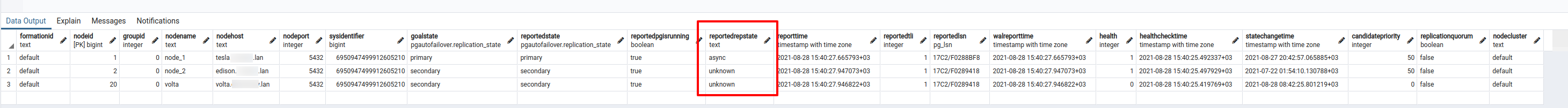 Reported repstate - unknown · Issue #788 · hapostgres/pg_auto_failover · GitHub