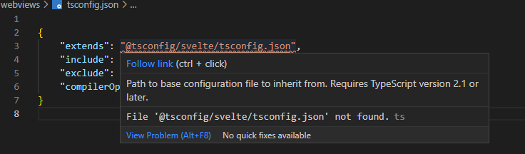 Path to base configuration file to inherit from. Requires TypeScript version 2.1 or later ...