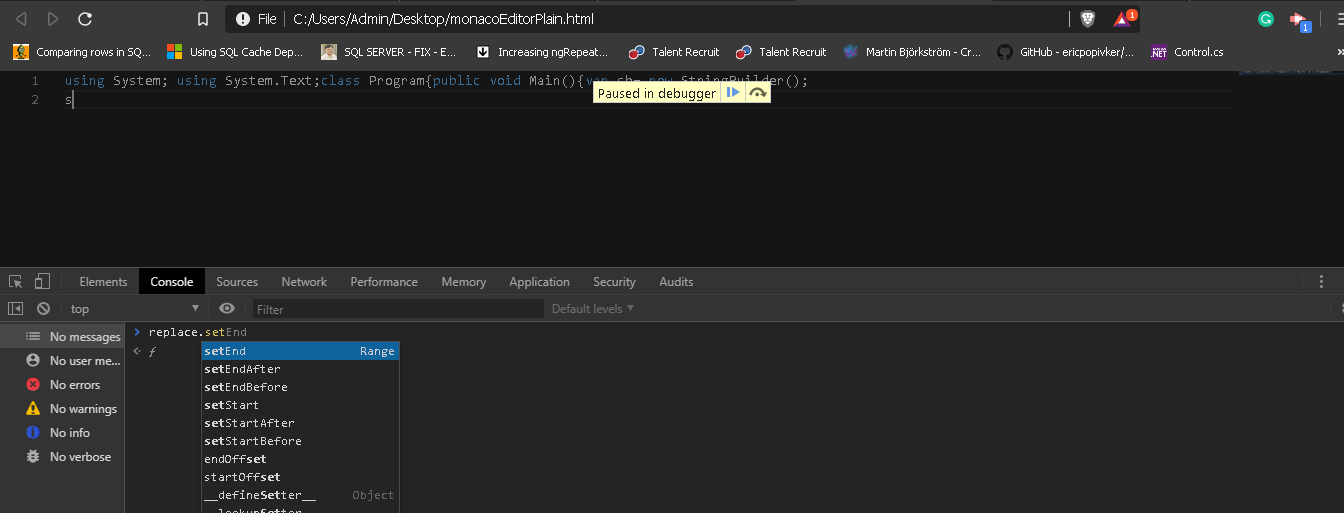 Unable to access api setEndPosition for a Range. · Issue #92829 ...