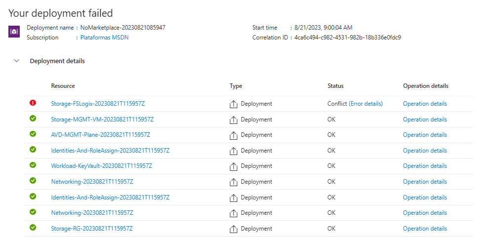 ARM template deployment error · Issue #459 · Azure/avdaccelerator · GitHub