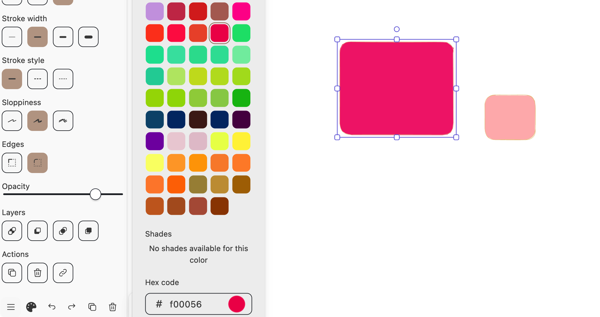 Bug All Colors:there Is No Shades Available For All Colors · Issue 6606 · Excalidraw