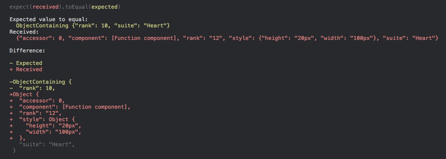 Stop considering properties not passed to `expect.objectContaining` as "Received" in the failure ...