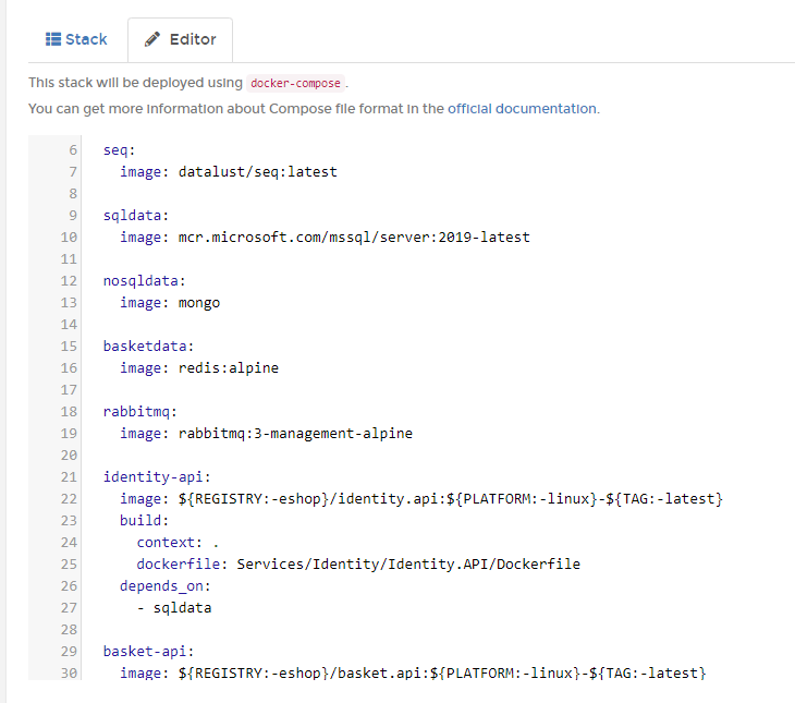 How to create the stack in Portainer? · Issue #1971 · dotnet ...