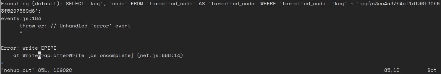 提交特定题目后后网页端崩溃 · Issue #75 · syzoj/syzoj · GitHub