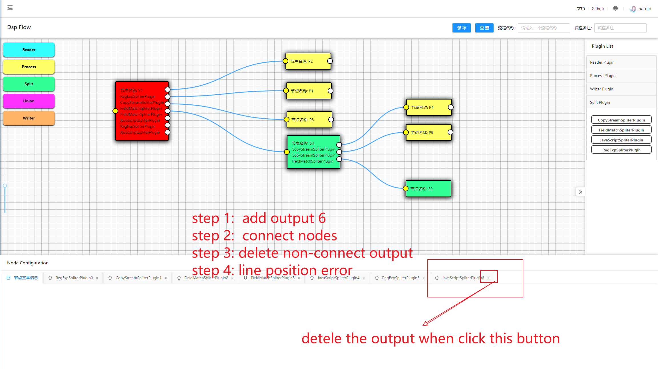 After the output changes, the line is not normally linked · Issue #304 · jerosoler/Drawflow · GitHub