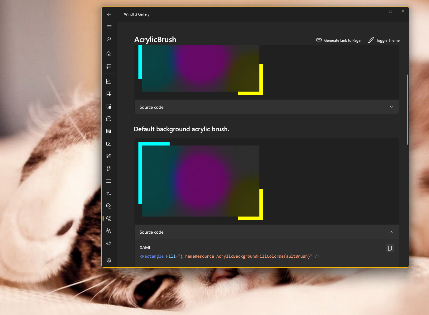 "AcrylicBackgroun" does not work properly in WinUI3-Gallery ，Are System Backdrops(Mica/Acrylic ...