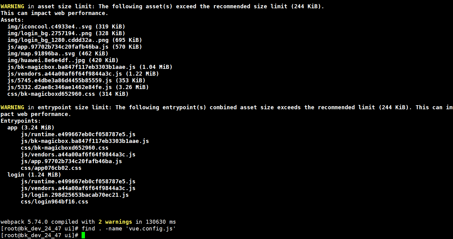 in entrypoint size limit: The following entrypoint(s) combined asset size exceeds the ...