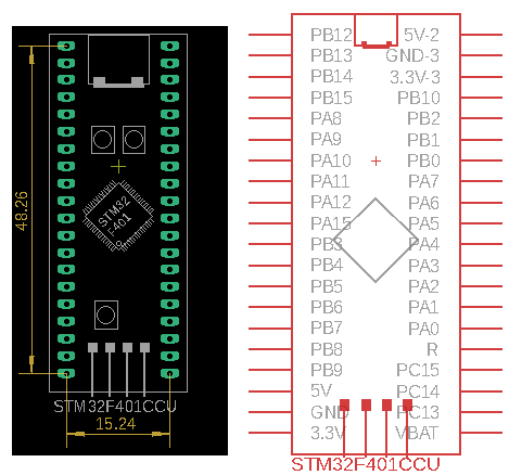 GitHub - codeforged/STM32F401-Blackpill-eagle: An eagle library for STM32F401 Blackpill board
