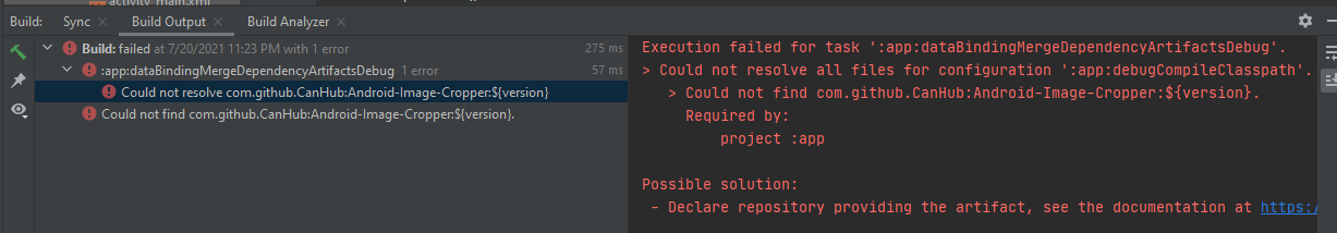 [BUG] - I am facing issue while migrating from api 'com.theartofdev.edmodo:android-image-cropper ...